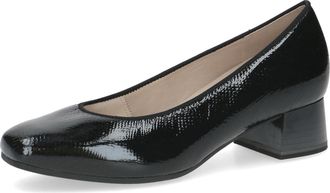 Caprice Caprice Comfort Damen Pumps aus Leder Mehrweite H, Schwarz (Black Snake), 40.5 EU