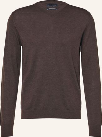 Strokesman's Strokesmans Pullover Aus Merinowolle braun