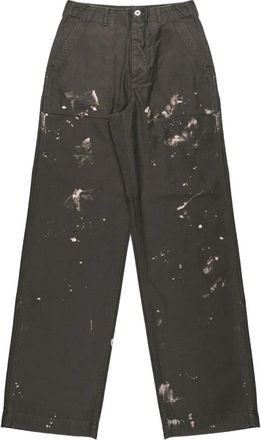 Auralee Homme, Pantalons, Vert, Taille: XL Washed Baggy Bleached Baker Pants