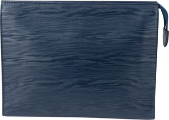 Louis Vuitton Crossbody Bags - Louis Vuitton Epi Leather Poche Toilette Clutch - Gr. unisize - in Blau - f&uuml;r Damen