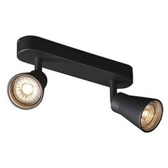 SLV Plafonniers int&eacute;rieurs led avo applique et plafonnier int&eacute;rieur double noir GU10/QPAR51 2x 50W max 1000889