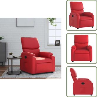 vidaXL Relaxsessel Rot Kunstleder - Komfortsessel - Relaxsessel - Fernsehsessel - Lederlook - Lounge Chair - The Living Store