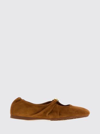 Loewe Ballerines Pebble en cuir de mouton su&eacute;d&eacute; au design drap&eacute;