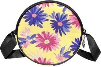 Generic Sac &agrave; bandouli&egrave;re Circle pour femme, petit sac &agrave; bandouli&egrave;re avec fermeture &eacute;clair, bretelles r&eacute;glables, sac &agrave; main rond d&eacute;contract&eacute; pour femmes et fi