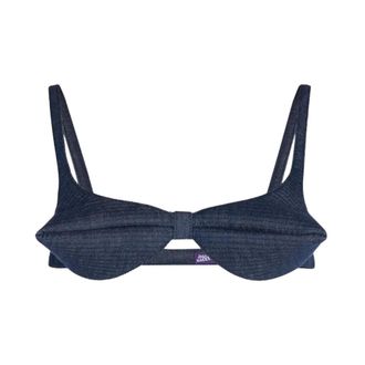 Jean Paul Gaultier Soutien-gorge conique plat en denim - Femme - Sous-v&ecirc;tements - Bleu - Taille: 36 FR