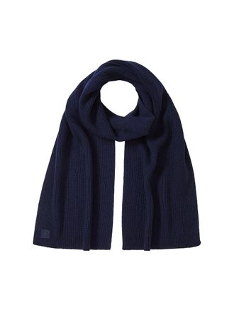 Tom Tailor Herren 1038515 Basic Winterschal mit Wolle, 13160-Knitted Navy Melange, OneSize