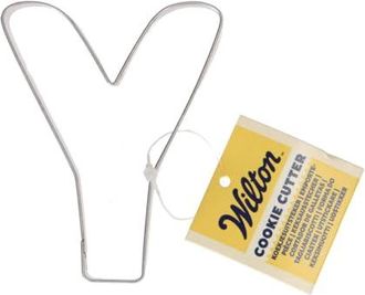 Wilton Cookie Cutter Letter Y: Keksausstecher Edelstahl, Ausstecher Set f&uuml;r Keks, Pl&auml;tzchen: Ausstechformen Zahlen und Buchstaben - 8 cm