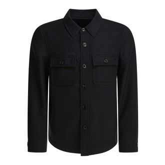 Tom Ford Leichtes Woll-Hemd mit Brusttasche - - Jackets - Herren - Schwarzk - XL