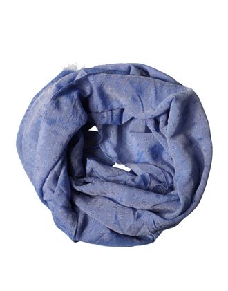 Dolce & Gabbana Mens Lace Stole Scarf Blue