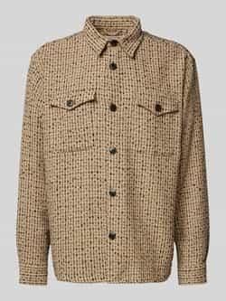 Selected Overshirt mit Strukturmuster Modell BOXY-MASONBOUCLE