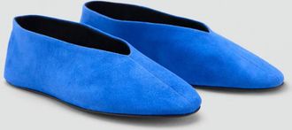 Mango Baskets en cuir su&eacute;d&eacute; bleu - Femme - 36 - MANGO
