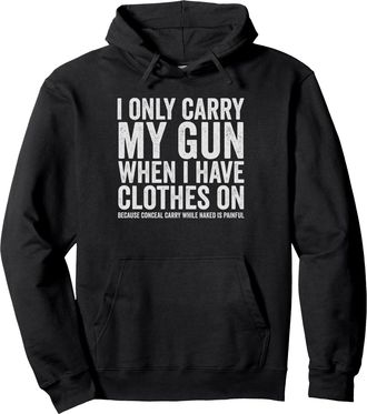 The Salty Veteran I Only Carry My Gun Lustiges Waffenrecht zum Verbergen Pullover Hoodie