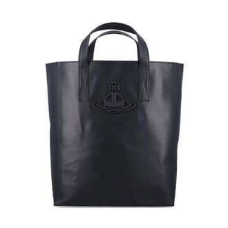 Vivienne Westwood Femme, Sacs, Noir, Taille: ONE Size Sac fourre-tout noir avec logo en relief