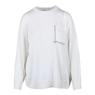 Brunello Cucinelli Rundhals-Strickware - - Knitwear - Damen - Wei&szlig; - M