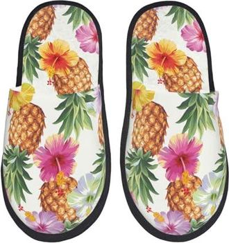 Generic Ananas Hawa&iuml;en Homme Femme Chaussures De Maison L&eacute;g&egrave;res Pantoufles Chaud Chaussons Pour Automne Ext&eacute;rieur Int&eacute;rieur L