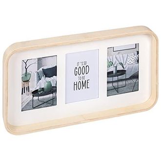 Walther Design Urban Nature Sk315H Cadre Photo en Bois avec Passe-Partout en Bois, Naturel, pour 3 Photos au Format 10 X 15 Cm