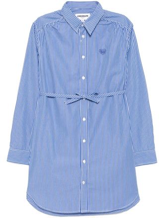 Chocoolate robe-chemise à rayures - Bleu