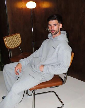 Good For Nothing Oversize-Kapuzenpullover mit hohem Baumwollanteil in Grau