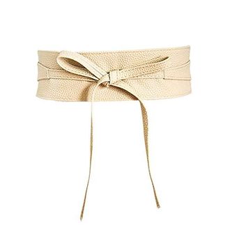 Generic Ceinture Elastique - Ceinture large pour femme en similicuir &eacute;l&eacute;gante accessoire mode noeud d&eacute;coratif polyvalente pour tenue vestimentaire