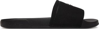 Calvin Klein Pantoletten Calvin Klein Nemo - Canvas Signature Logo Sliders HW0HW02960 Schwarz