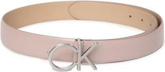 Calvin Klein RE-Lock CK Logo Belt 30MM K60K610157 Ceintures, Gris (Shadow Gray), 70 Femme