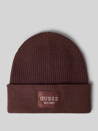 Guess M&uuml;tze aus Viskose-Mix in Strick-Optik