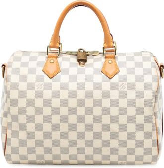 Louis Vuitton Hobo Bags - Damier Azur Speedy Bandouliere 30 - Gr. unisize - in Wei&szlig; - f&uuml;r Damen