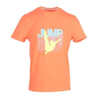 Dirk Bikkembergs Homme, Tops, Orange, Taille: L T-shirt coton &eacute;lasthanne