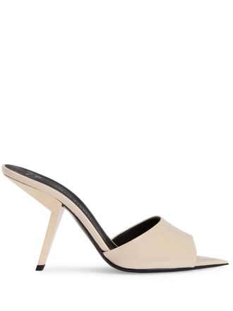 Giuseppe Zanotti mules Loop 90 mm en cuir - Tons neutres