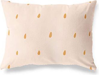 Bonamaison Le Jardin du Lin Kissenbezug Zierkissenbezug Orange-Off Weiß Kissenbezug, Für Bett, Auto, Sofa, Haus, Wohnzimmer, Schlafzimmer, Dekoration, 45x60 Cm -