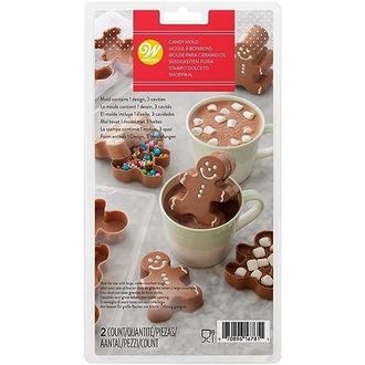 Wilton 3D Lebkuchen Süßigkeitenform - Süßigkeitenform mit 6 Kavitäten für Schokolade, Marshmallows und Streuseln, Lebensmittelqualität