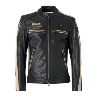 Blauer Homme, Vestes, Noir, Taille: L Garner Leather Jacket