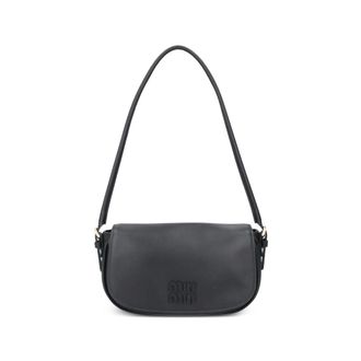 Miu Miu Logo-embossed Leather Shoulder Bag