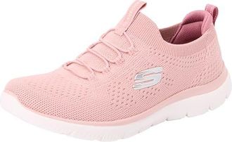 Skechers Femme Summits Top Player Basket, Rose Knit/Mauve Trim, 40 EU