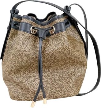 Borbonese Femme, Sacs, Beige, Taille: ONE Size Flight Borsa Secchiello S