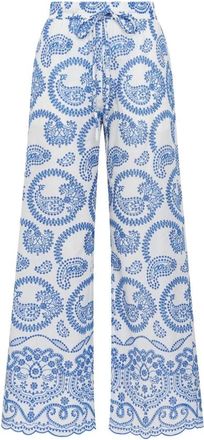 Maliparmi Maliparmi, Femme, Pantalons, Bleu, Taille: 34 FR Broderie Anglaise Pantalons