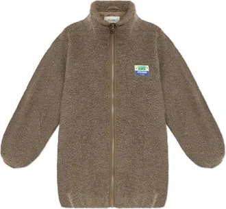 American Vintage Femme, Sweatshirts et sweats &agrave; capuche, Brun, Taille: 36/38 FR Polaire avec &eacute;cusson logo
