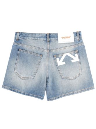 Off-white Regular-Fit Cotton Denim Shorts - Denim