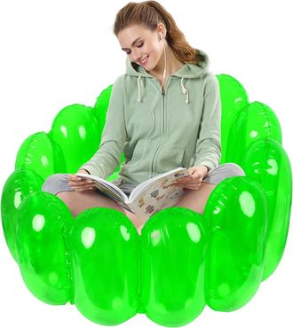 Generic Transparenter Aufblasbarer Stuhl - Aufblasbare St&uuml;hle f&uuml;r Erwachsene, transparenter PVC-Aufblasbarer Stuhl f&uuml;r den Au&szlig;enbereich | Aufblasbarer Sofasit