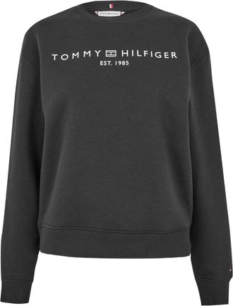 Tommy Hilfiger Sweatshirt f&uuml;r Damen, Baumwollmischung, Regul&auml;r (Schwarz)