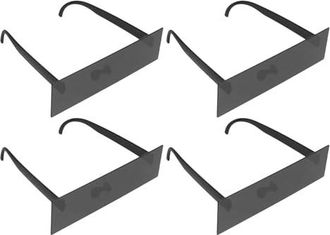 Kesyoo Lot de 4 lunettes de soleil en plastique noir au design amusant pour anniversaire, Halloween, carnaval et enterrement de vie de jeune fille