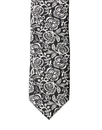Dolce & Gabbana Floral Fantasy Silk Necktie - Black