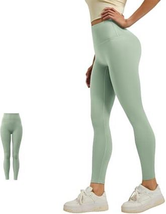 Generic Legging taille haute pour femme, contr&ocirc;le du ventre, doux comme du beurre, non transparent, pantalon de yoga pleine longueur pour entra&icirc;nement, course