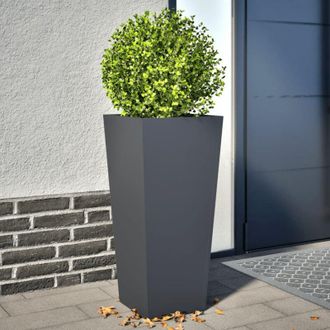 vidaXL Jardini&egrave;res 2 pcs anthracite 35x35x75 cm acier Vidaxl