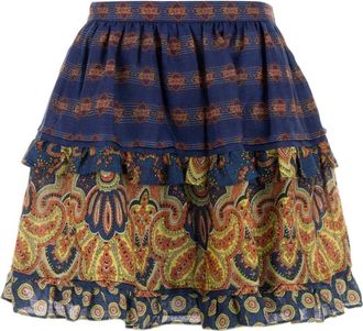 Valentino Garavani Femme, Jupes, Multicolore, Taille: 38 FR Jupe en Lino Paisley Medaglioni Voyage Imaginaire