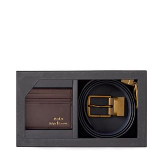 Polo Ralph Lauren Kartenetui und G&uuml;rtel Set Polo Ralph Lauren 405880721002 Braun