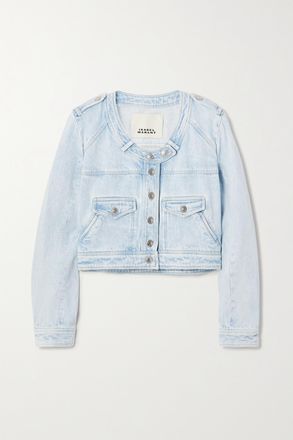 Isabel Marant Valene Verkürzte Jeansjacke - Blau