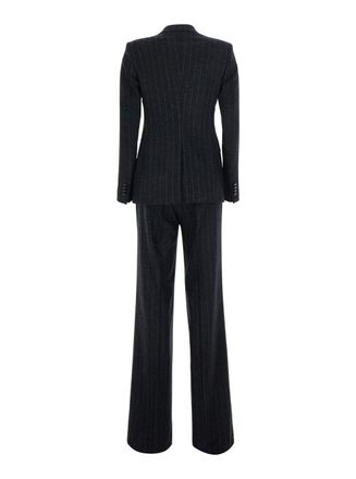 Tagliatore Womens Dress Grey Trouser Suits