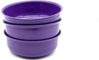 Kimmel 3 Stück Schüssel Schale 750 ml für Müsli, Suppe oder Salat, Kunststoffschüssel, Mehrweg, Farbe violett