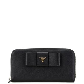 Prada Pre-owned Lange Geldb&ouml;rse (zweifach faltbar) - - Pre-owned - Damen - Schwarzk - ONE SIZE